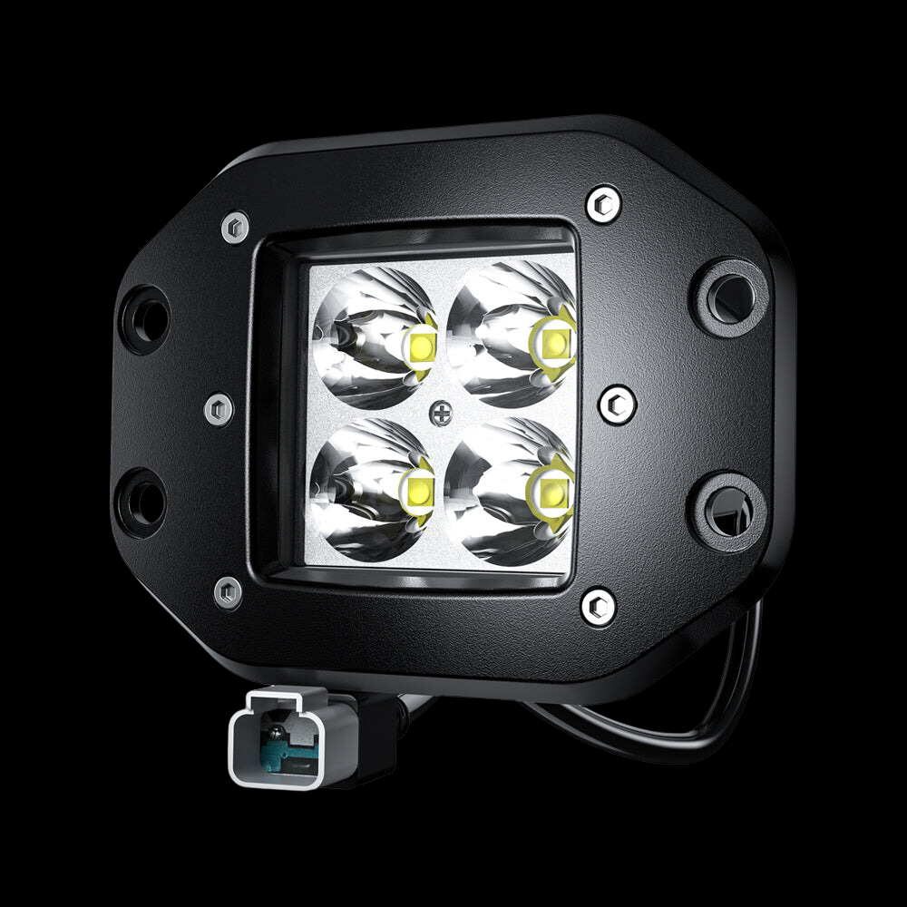 DEFY - 2" LED Flush mount pod light/Flood - Pair
