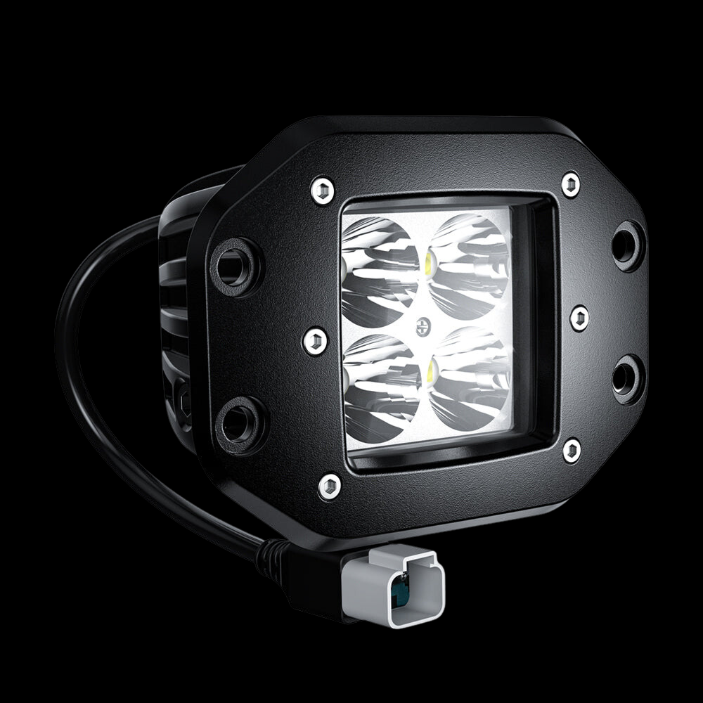 DEFY - 2" LED Flush mount pod light/Flood - Pair