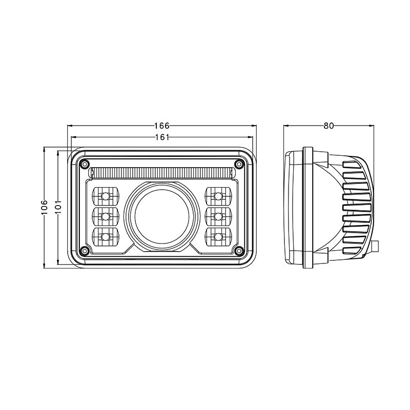 LED Headlight With DRL - Universal (Pair) – DEFY
